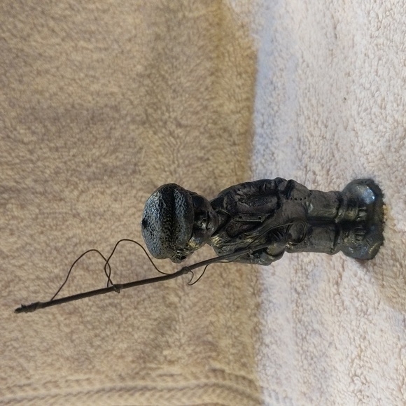Other | Pewter Boy Holding A Fishing Pole Figurine | Poshmark